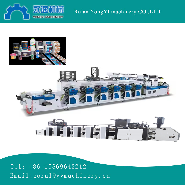 8 Color Flexo Printing Machine Multi Color Printing for Labels Stickers ...